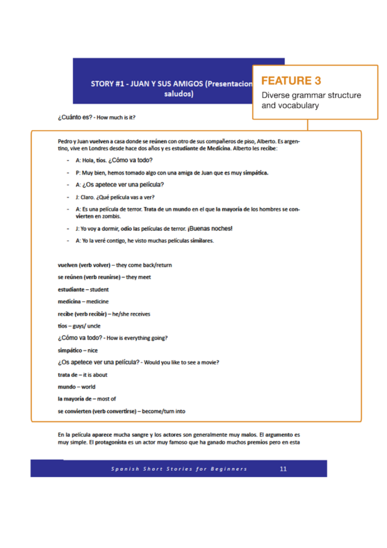 Spanish Stories for Beginners Vol 1-3 Bundle - My Daily Spanish - Courses